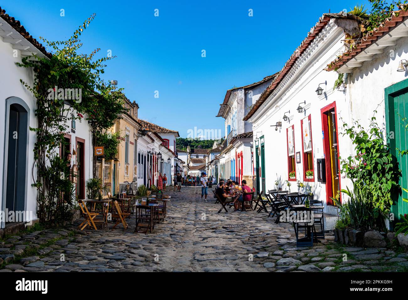 Colonial buildings, Paraty, UNESCO World Heritage Site, Brazil, South ...