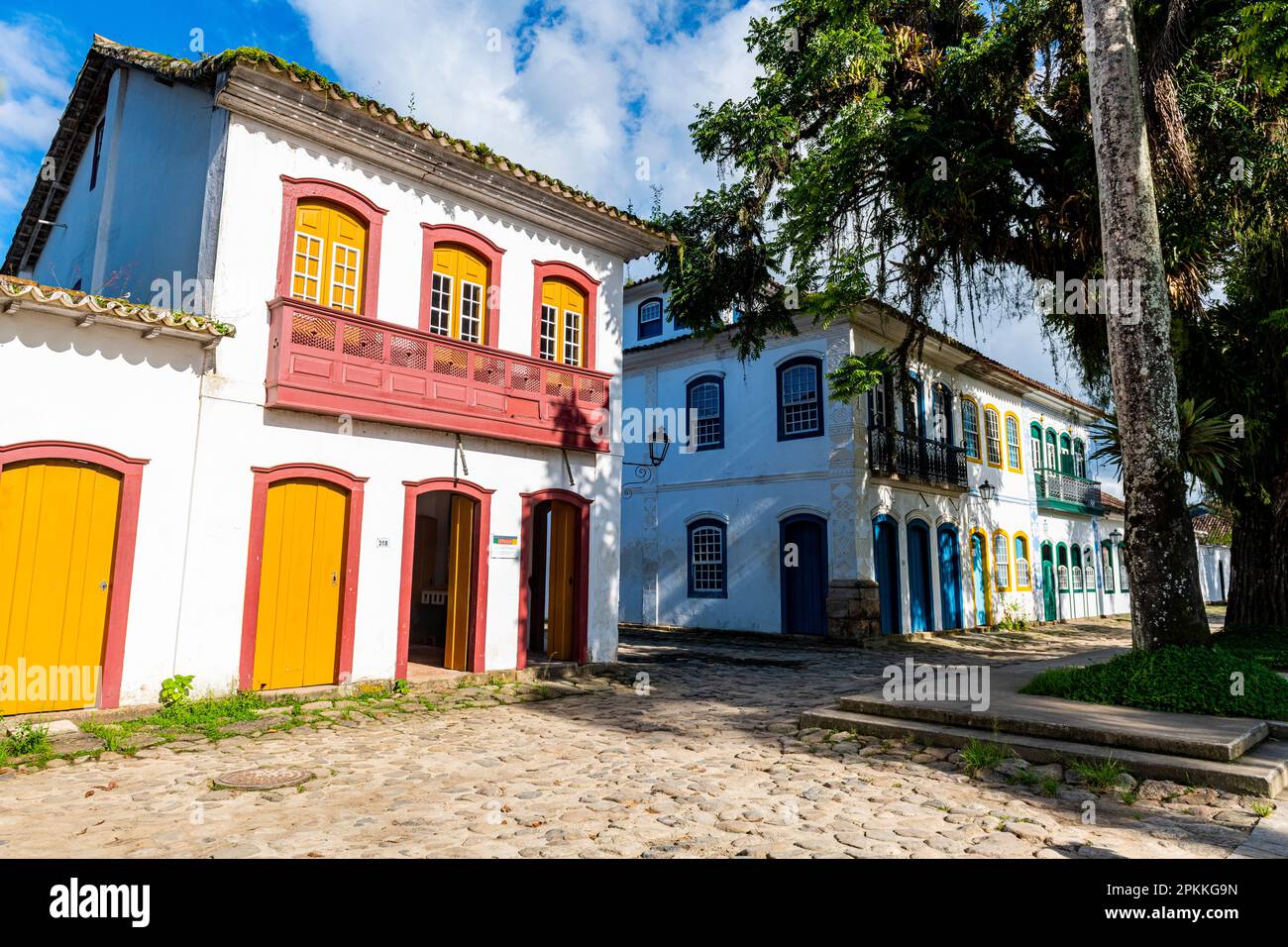 Colonial buildings, Paraty, UNESCO World Heritage Site, Brazil, South ...