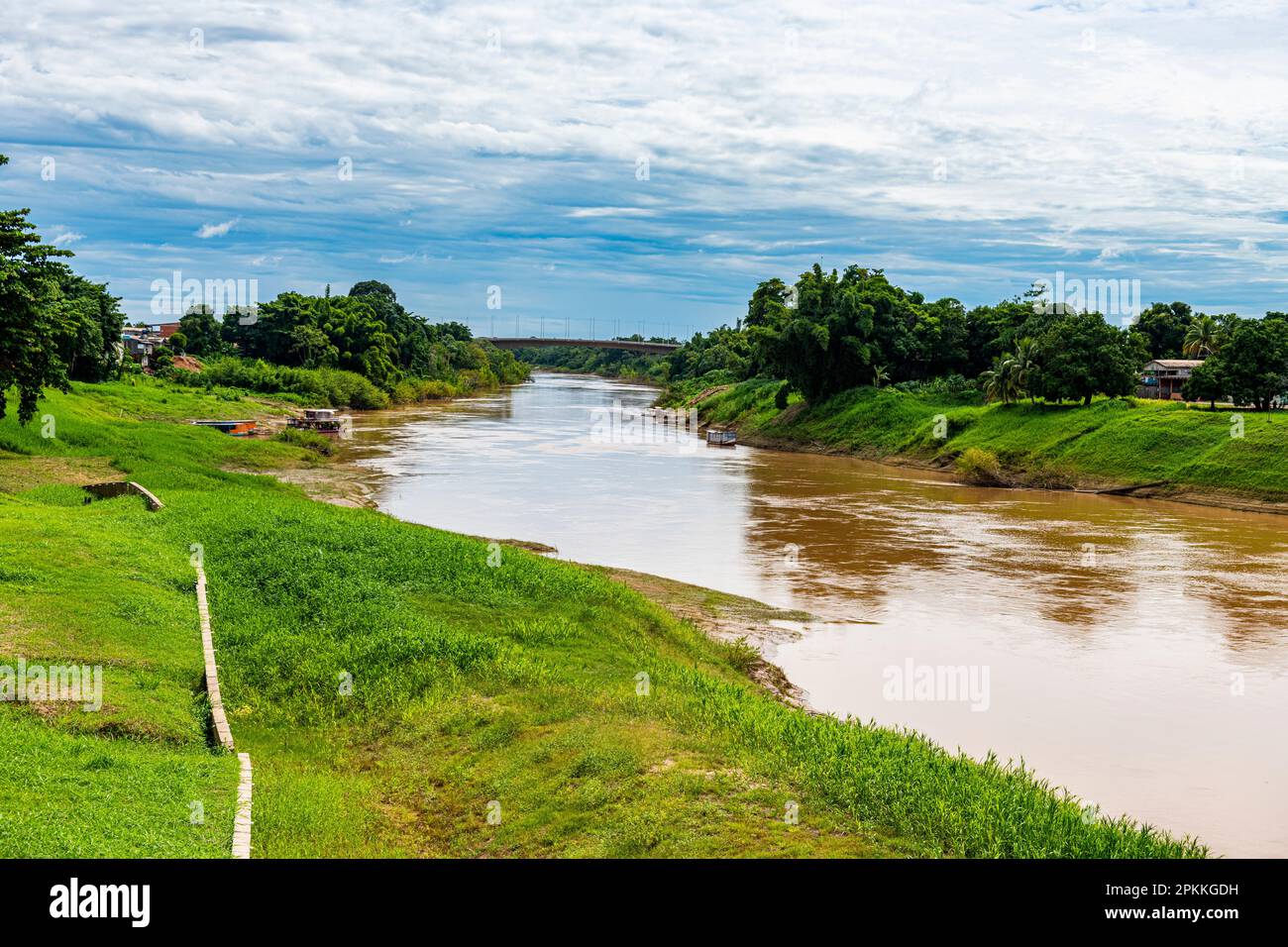 Acre river, Rio Branco, Acre State, Brazil, South America Stock Photo ...