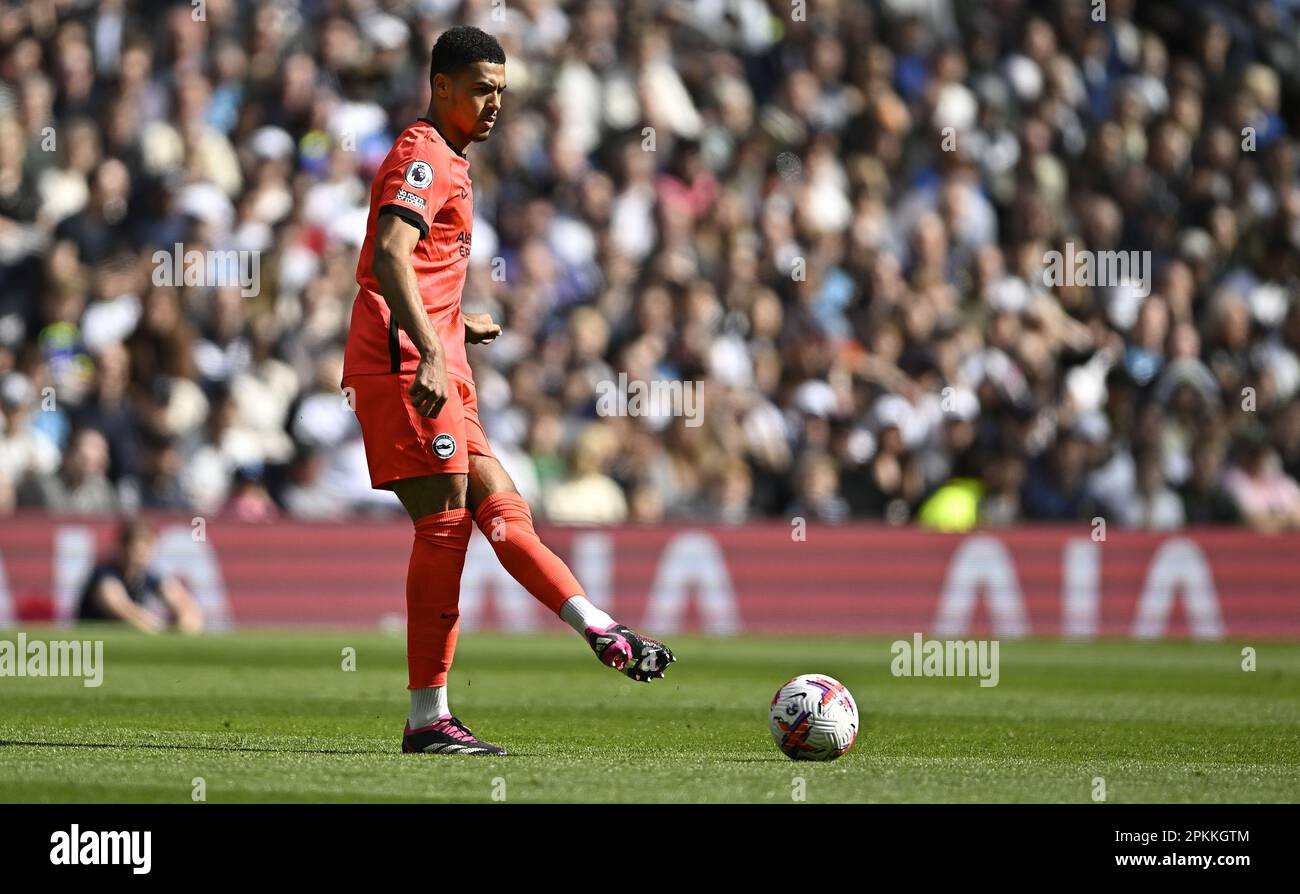 London, UK. 8th Apr, 2023. Levi Colwill (Brighton) during the Tottenham ...