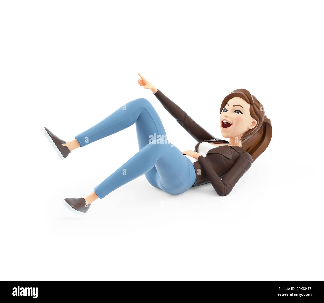 Girl On Floor Laughing