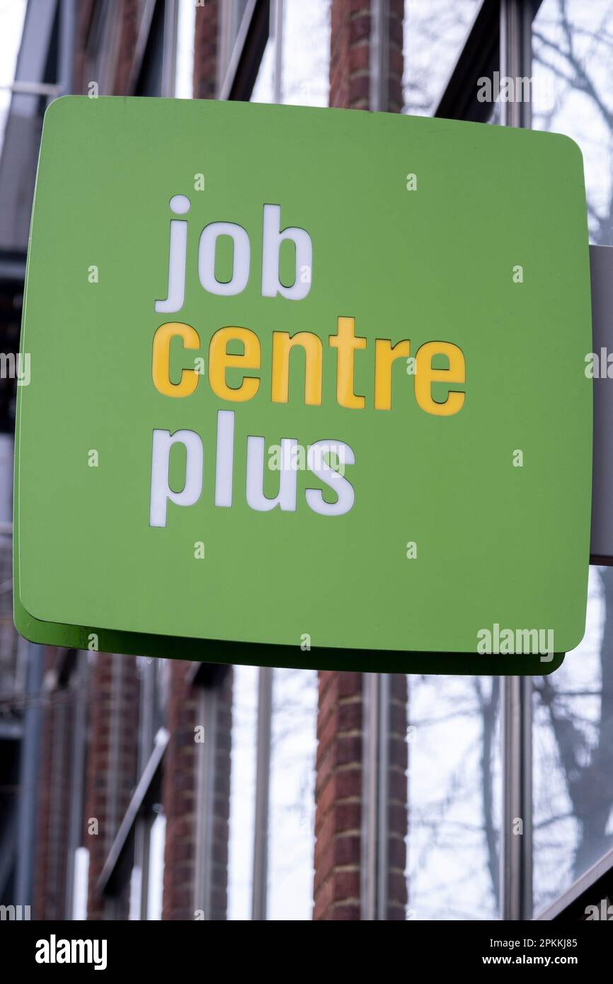 Sign outside a Job Centre Plus on 29th March 2023 in London, United ...