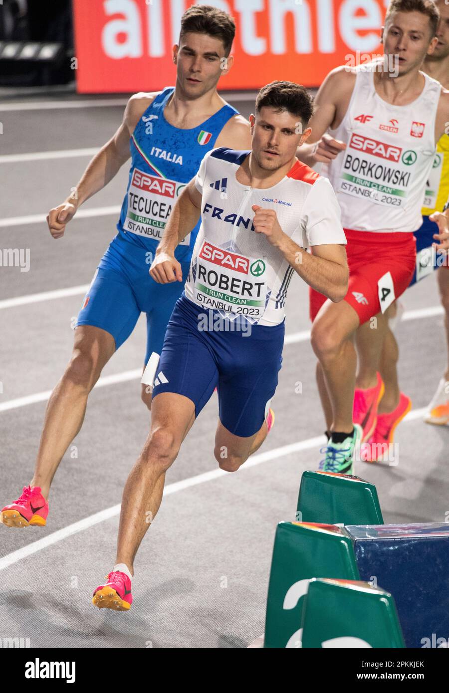 Benjamin Robert of France competing in the men’s 800m semi final at the ...