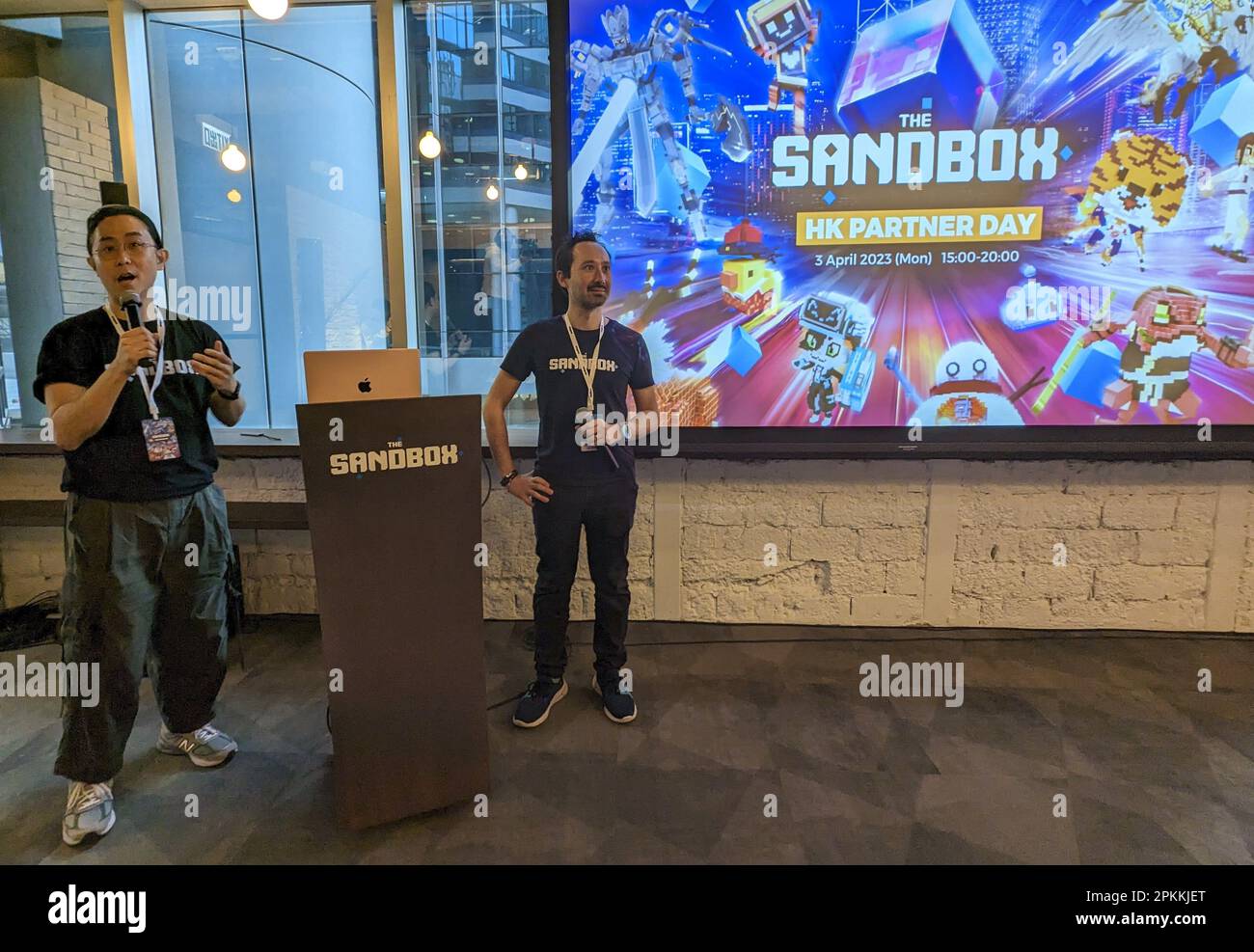 The Sandbox's Erich Wong (left), head of growth in Greater China, and ...