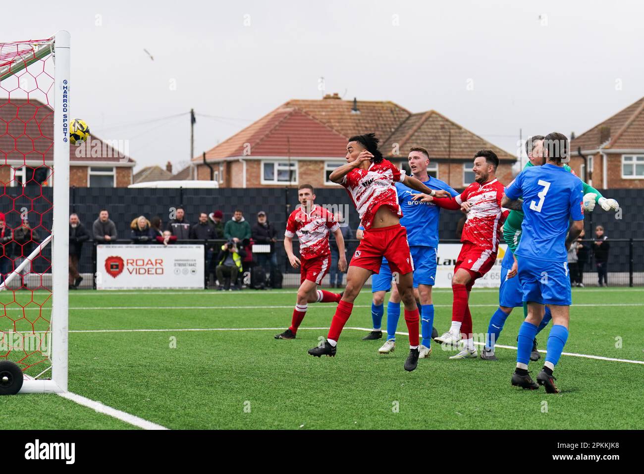 Ramsgate Midfield Titan Jadama scores, 1-1, during the Ramsgate v ...