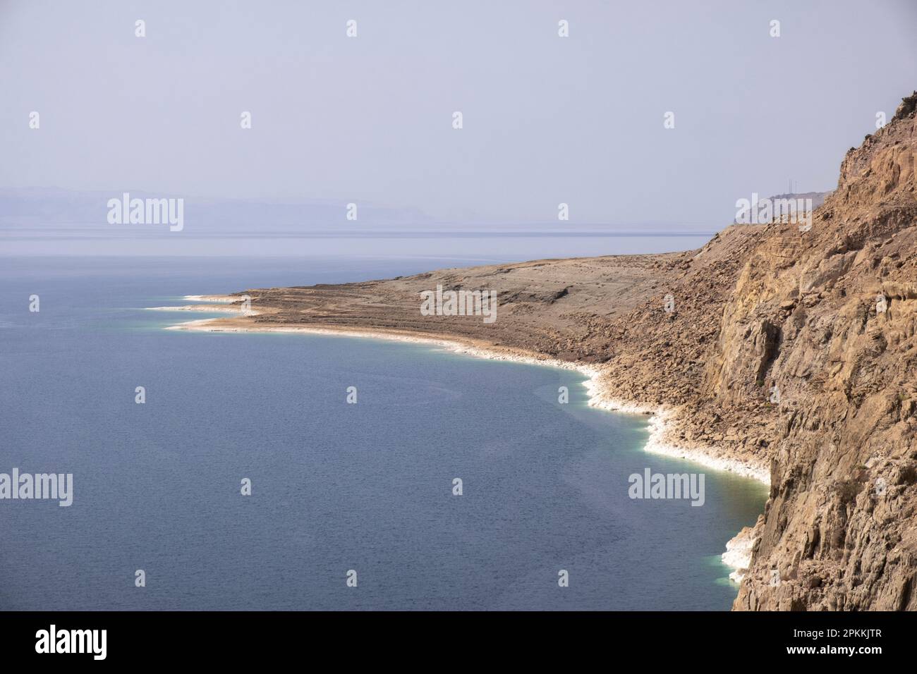 The coast of Dead Sea on the Jordan side, Jordan, Middle East Stock ...