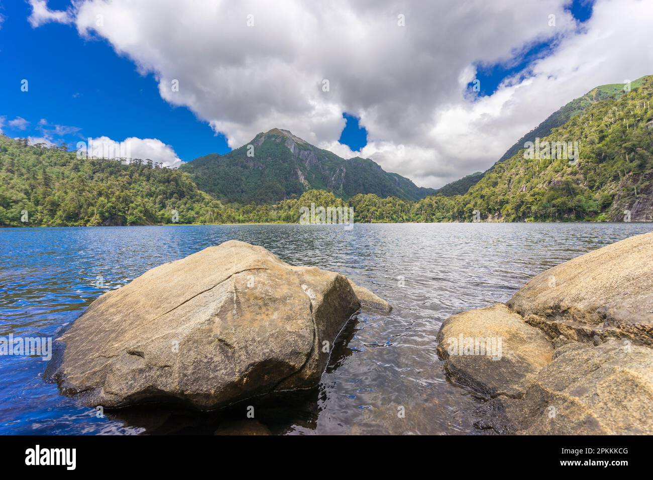El Toro Lake, Huerquehue National Park, Pucon, Chile, South America ...