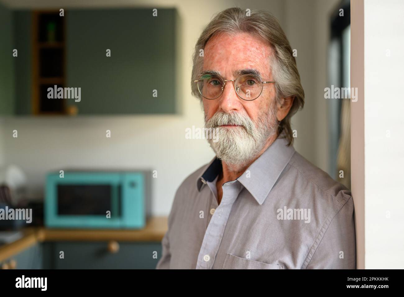 Portrait of retirement senior man resting and relaxing at home Stock ...