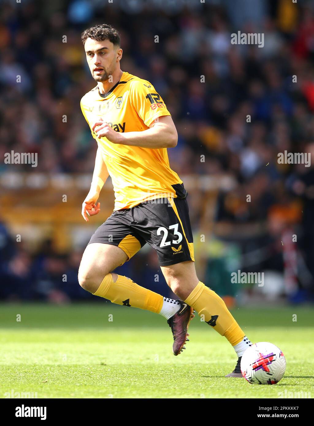 Wolverhampton Wanderers' Max Kilman in action during the Premier League ...