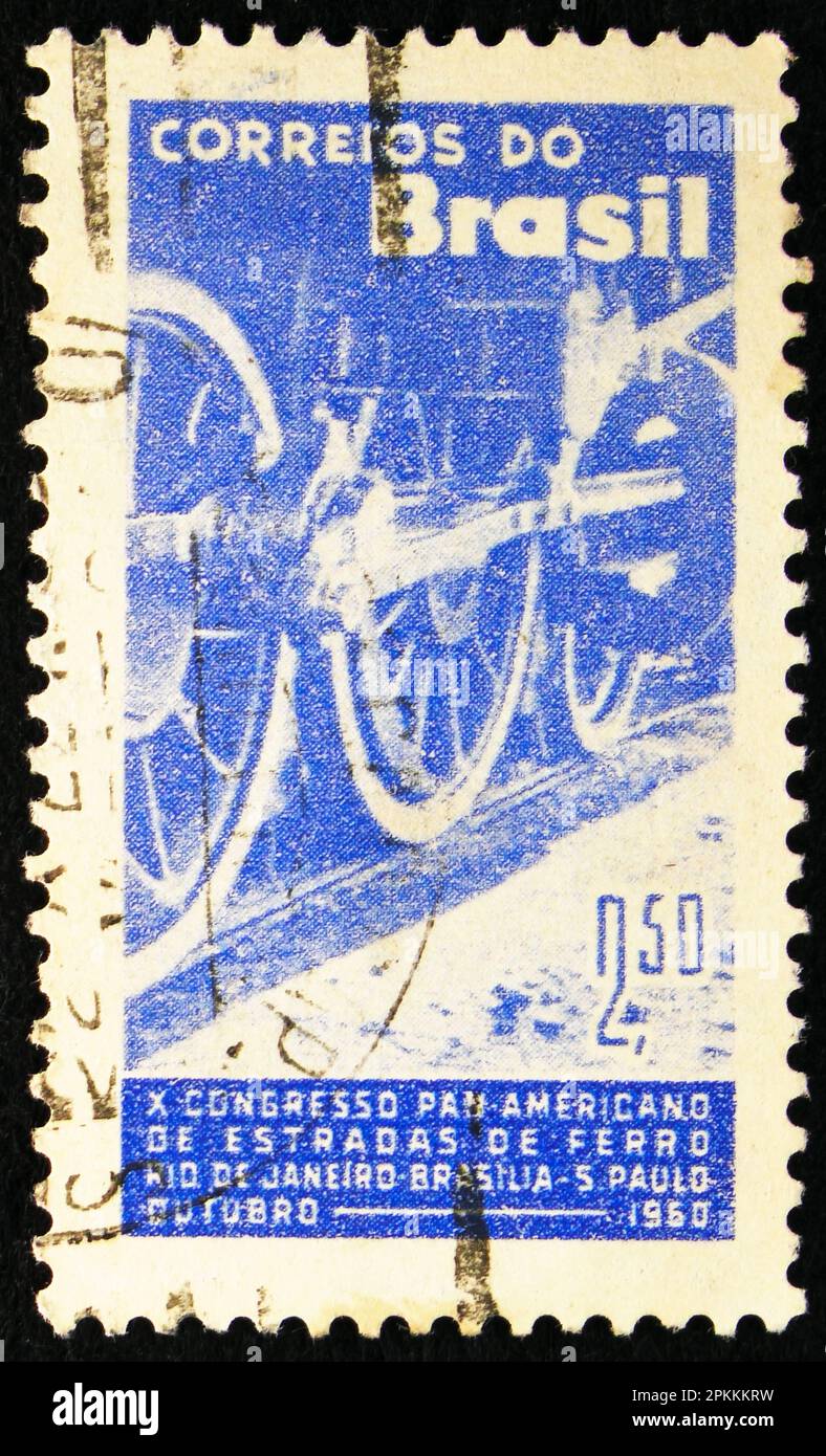 MOSCOW, RUSSIA - MARCH 26, 2023: Postage stamp printed in Brazil shows ... MOSCOW, RUSSIA - MARCH 26, 2023: Postage stamp printed in Brazil shows ...