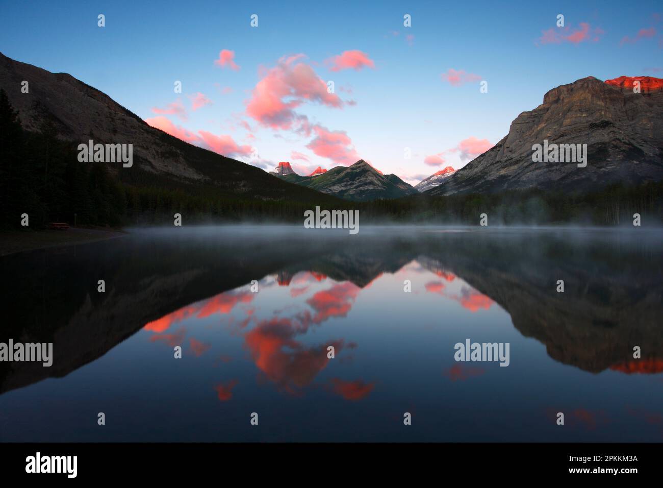 Dawn at Wedge Pond, Kananaskis Country, Alberta, Rocky Mountains ...