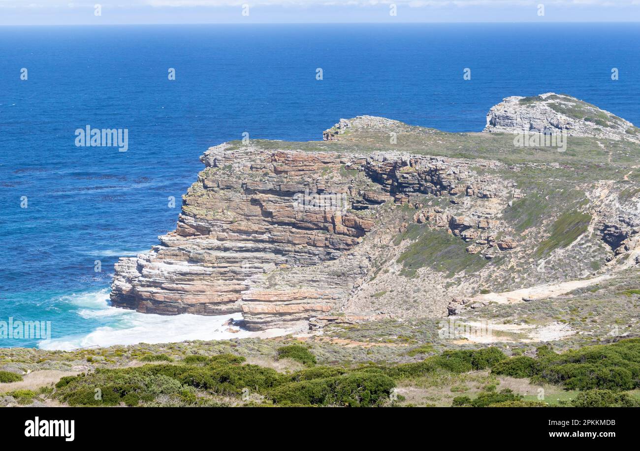 View to the Cape of Good Hope promontory, the most South-western point ...