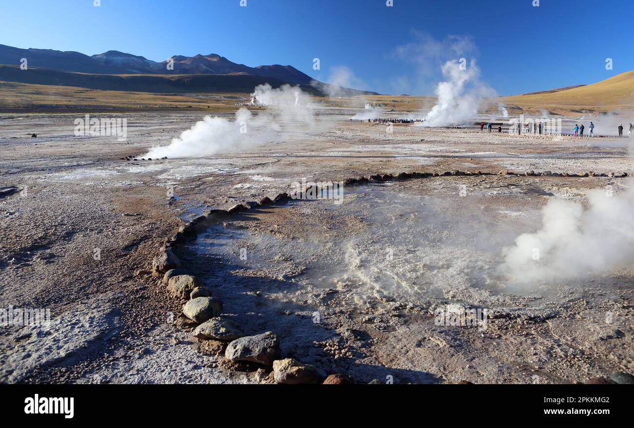 El Tatio Geyser, Atacama Desert Plateau, Chile, South America Stock ...