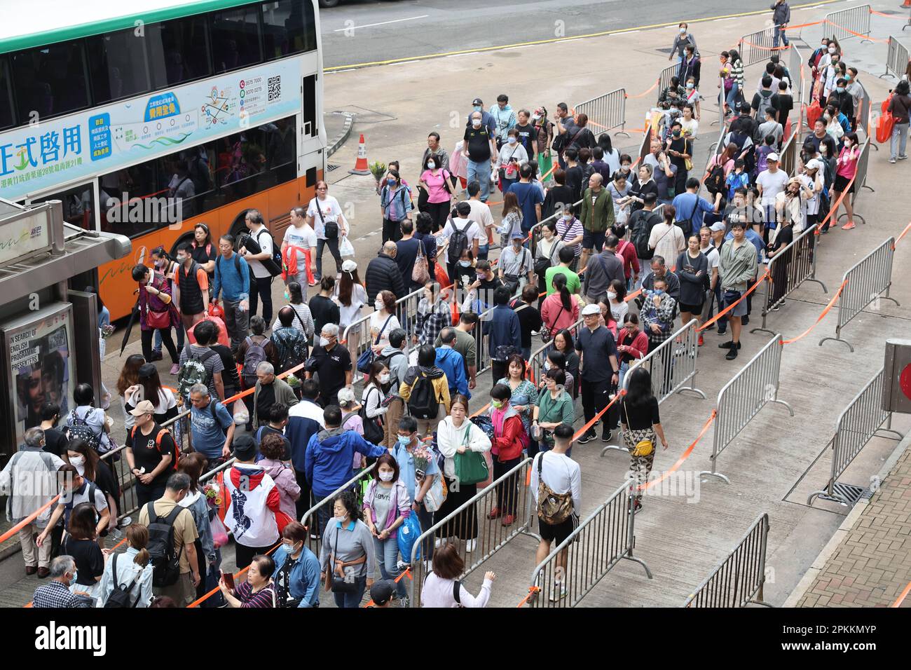 Grave sweepers queuing up at Chai Wan bus terminal for buses to Chai ...
