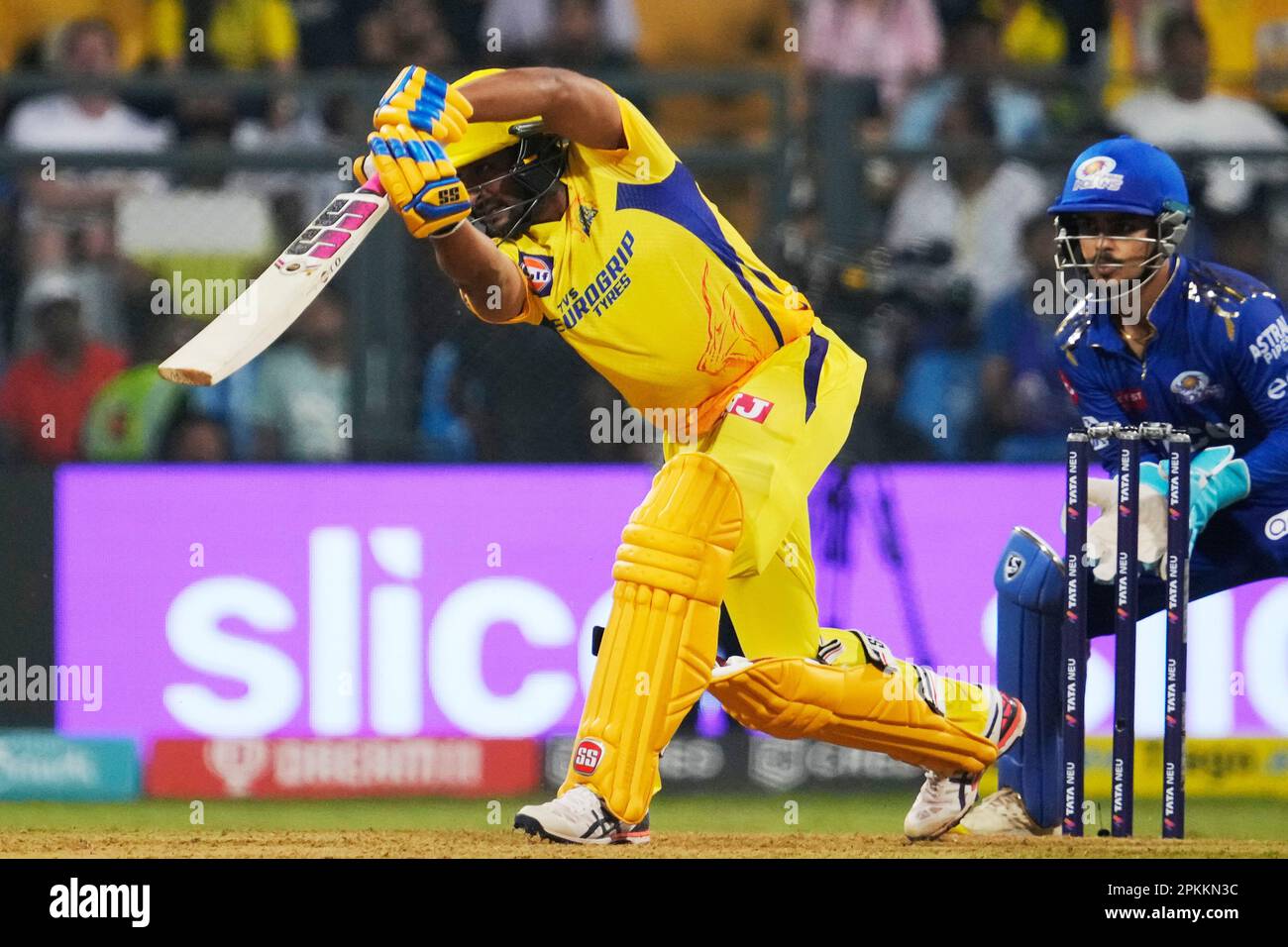 Chennai Super Kings' Ambati Rayudu bats during the Indian Premier League (IPL) cricket match ...