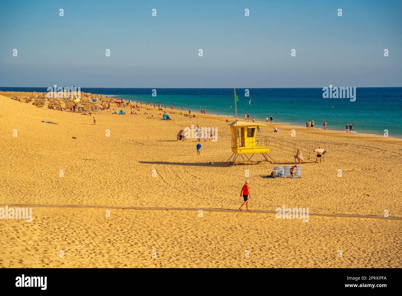View of Playa del Matorral beach, Morro Jable, Fuerteventura, Canary ...