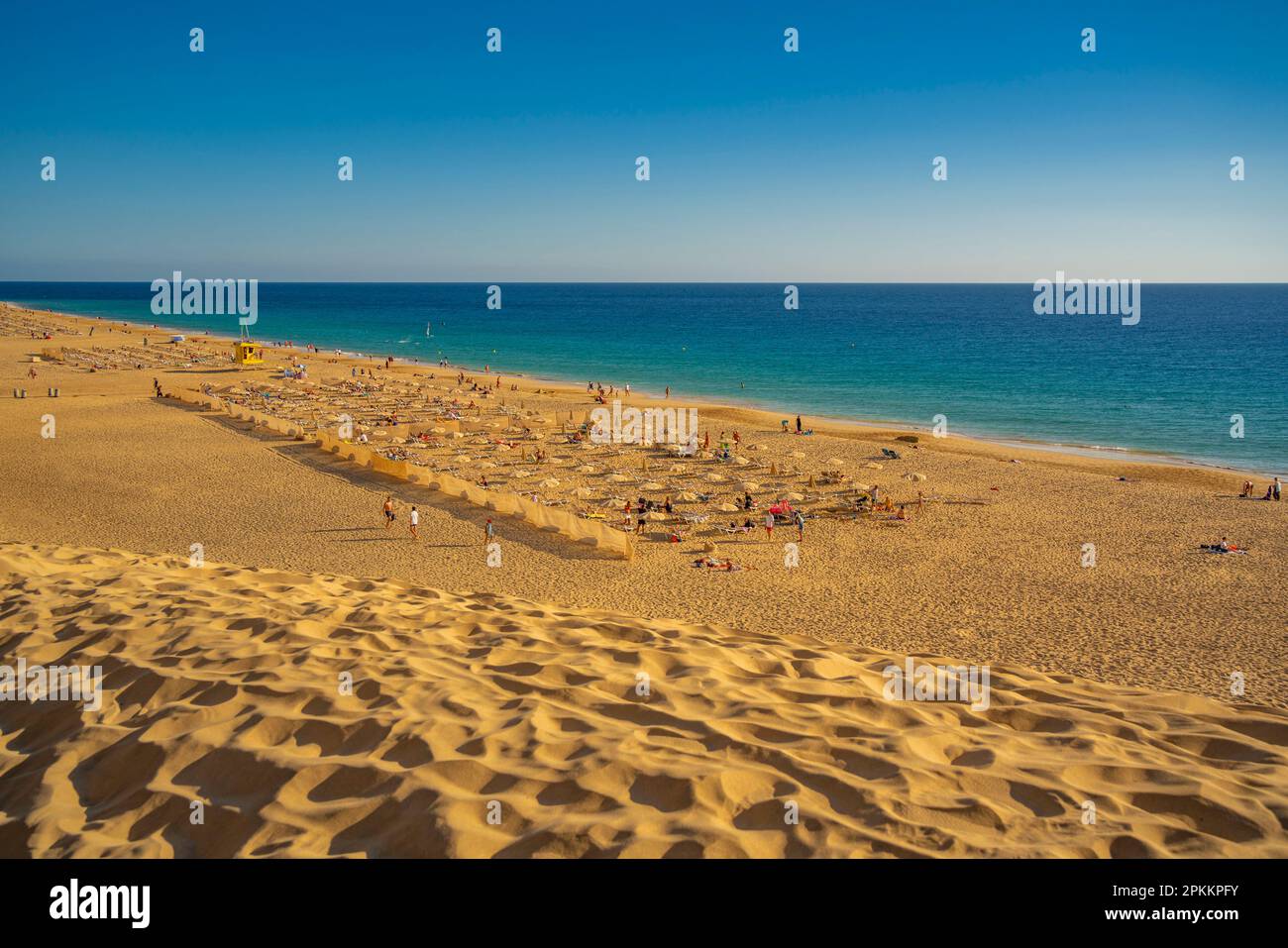 View of Playa del Matorral beach, Morro Jable, Fuerteventura, Canary ...