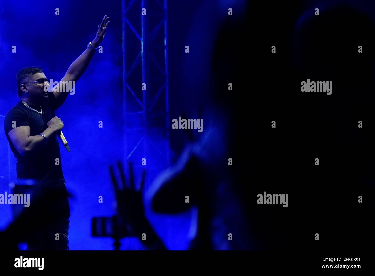 Kathmandu, Nepal. 8th Apr, 2023. Indian rapper and music producer ...