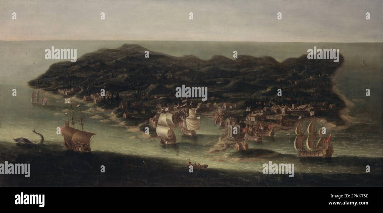 The Island of Barbados circa 1694 by Isaac Sailmaker Stock Photo - Alamy