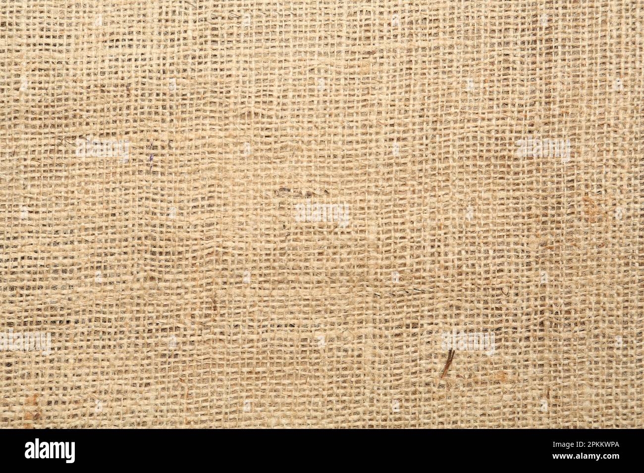 Texture of natural burlap fabric as background, top view Stock Photo ...