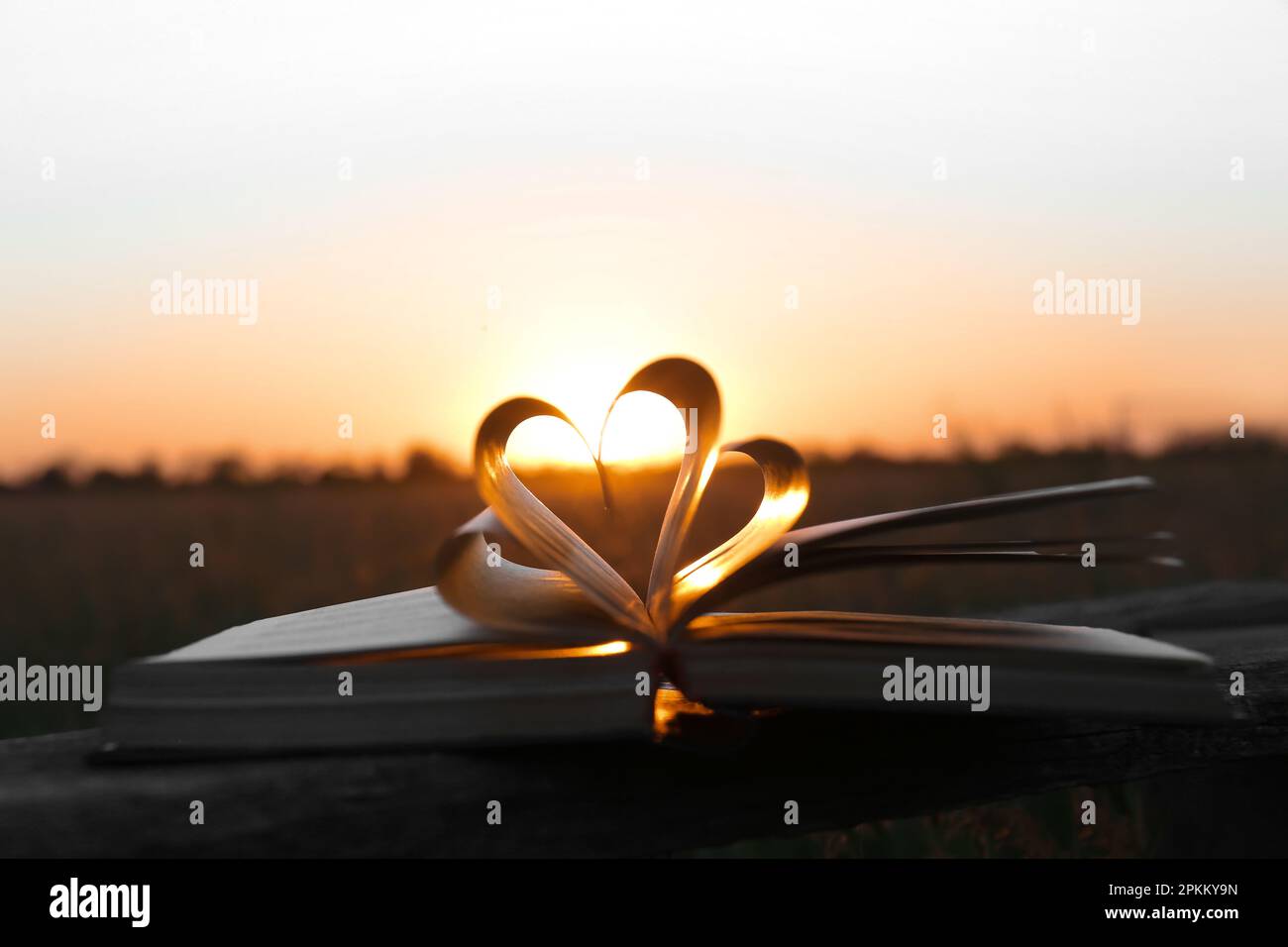 Heart made book pages hi-res stock photography and images - Alamy
