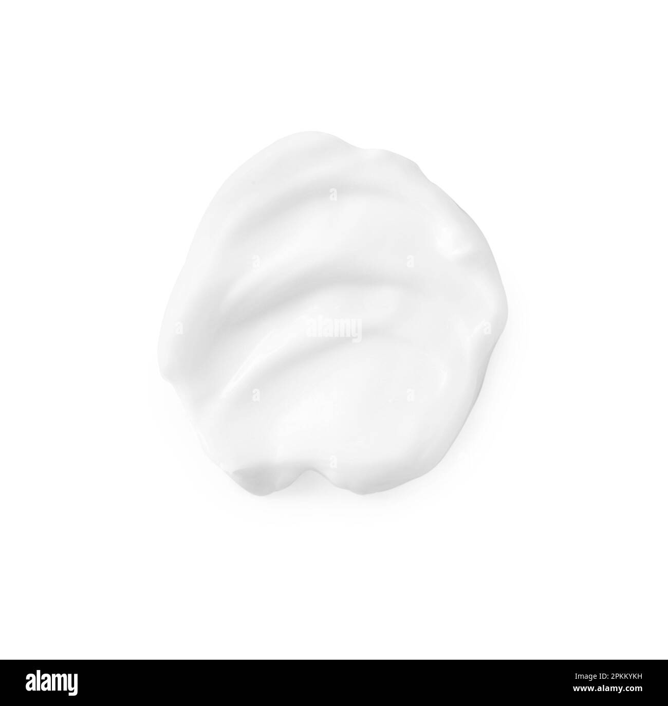 Cream sample isolated on white, top view Stock Photo - Alamy