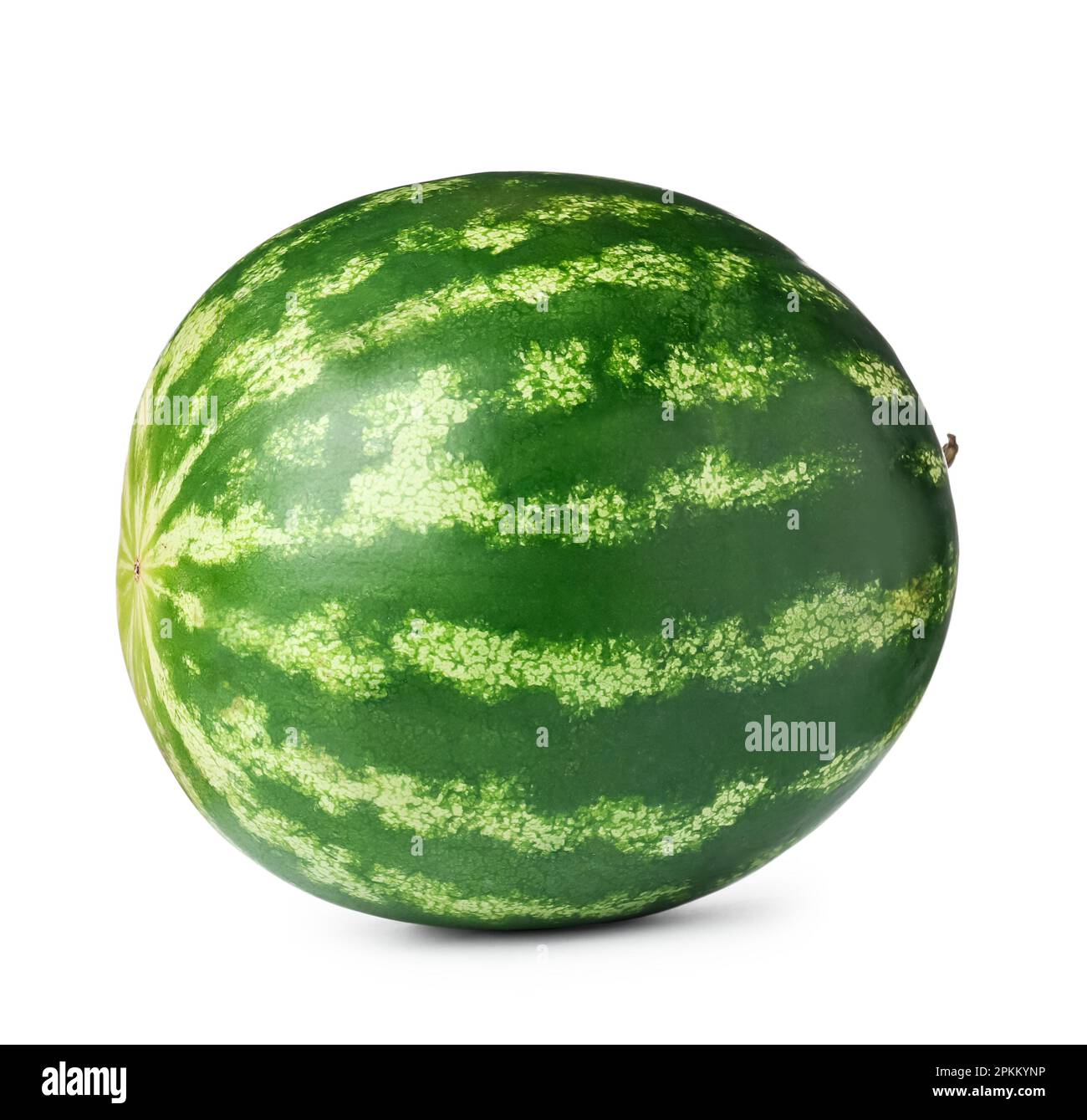 One whole ripe watermelon isolated on white Stock Photo - Alamy