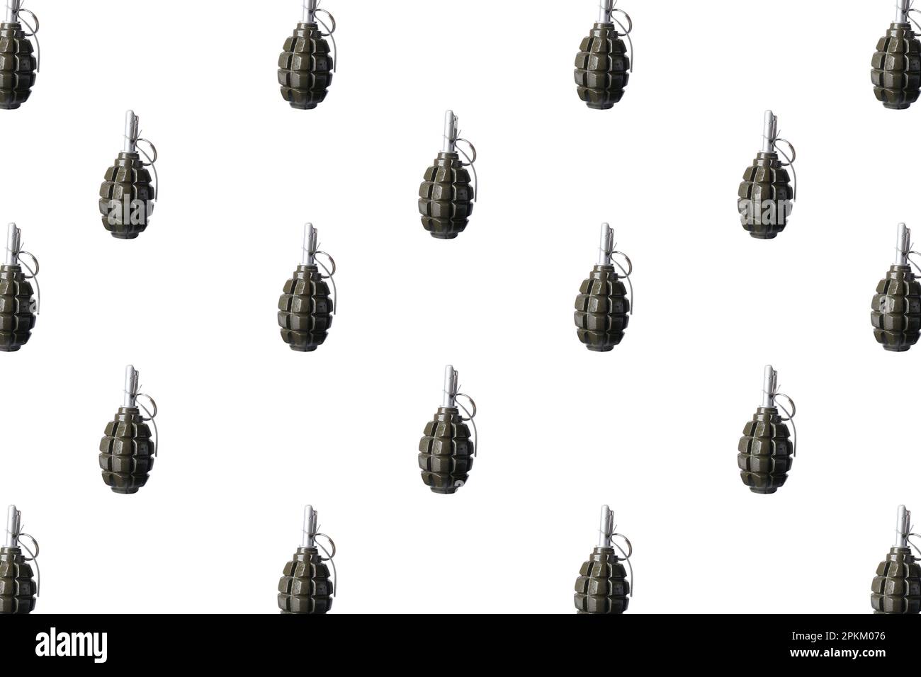 Set with hand grenades on white background Stock Photo - Alamy
