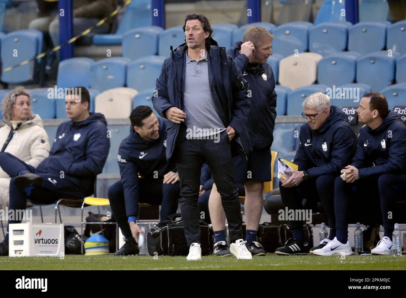 ARNHEM - Vitesse assistant coach Chris van der Weerden during the Dutch ...