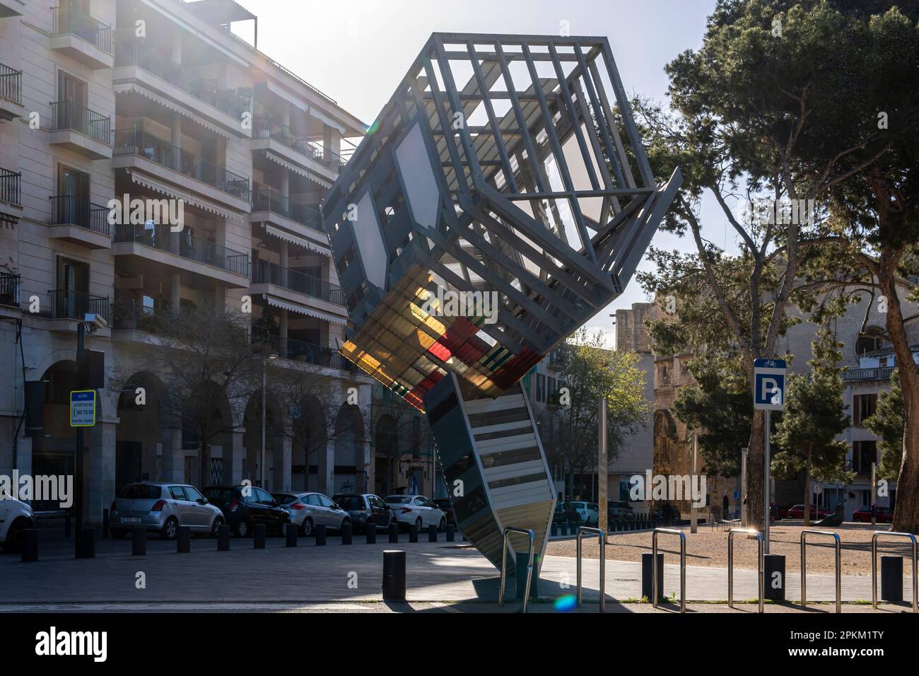Palma de Mallorca, Spain; april 03 2023: Urban sculpture of an inverted ...