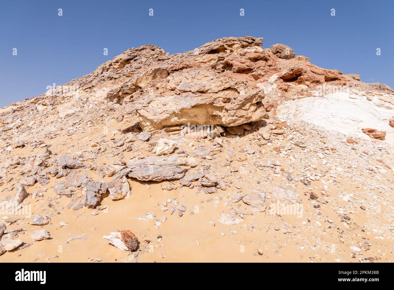 Quart crystal rock outcrops at the Crystal Mountain in Egypt Stock ...