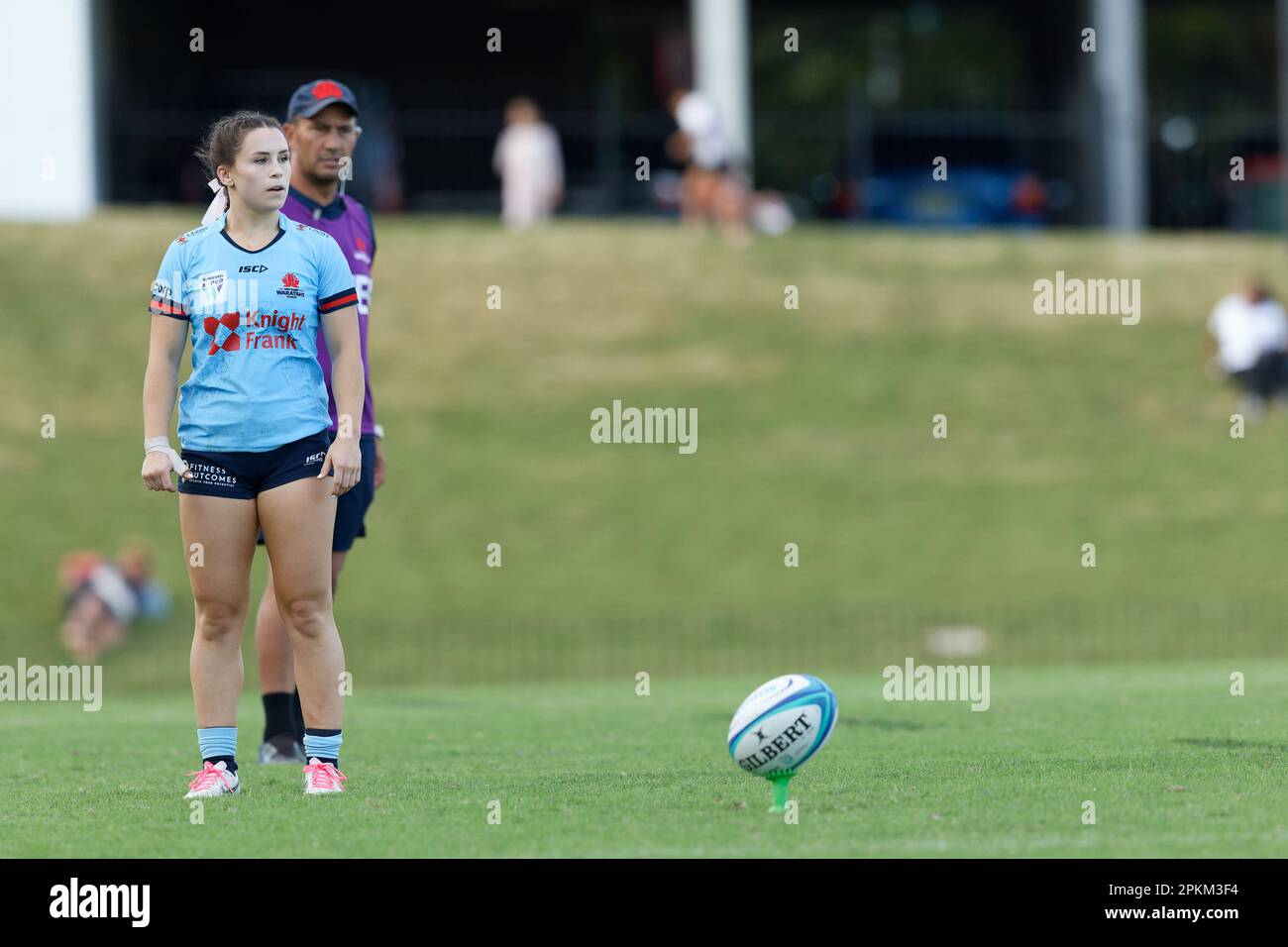 Desiree Miller of the Waratahs prepares to kick a conversion during the ...
