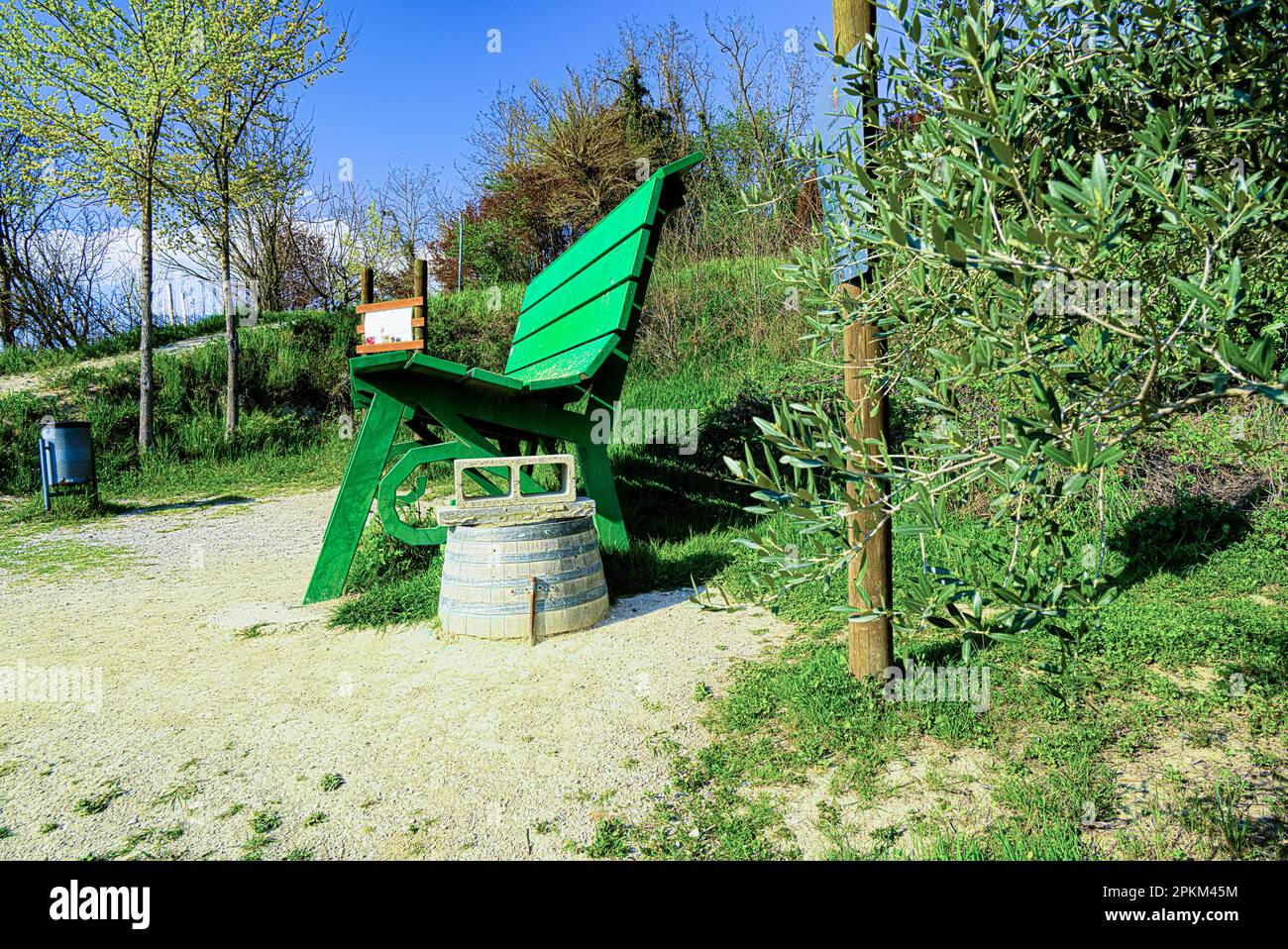 Visit two of the giant benches designed by the association created by ...