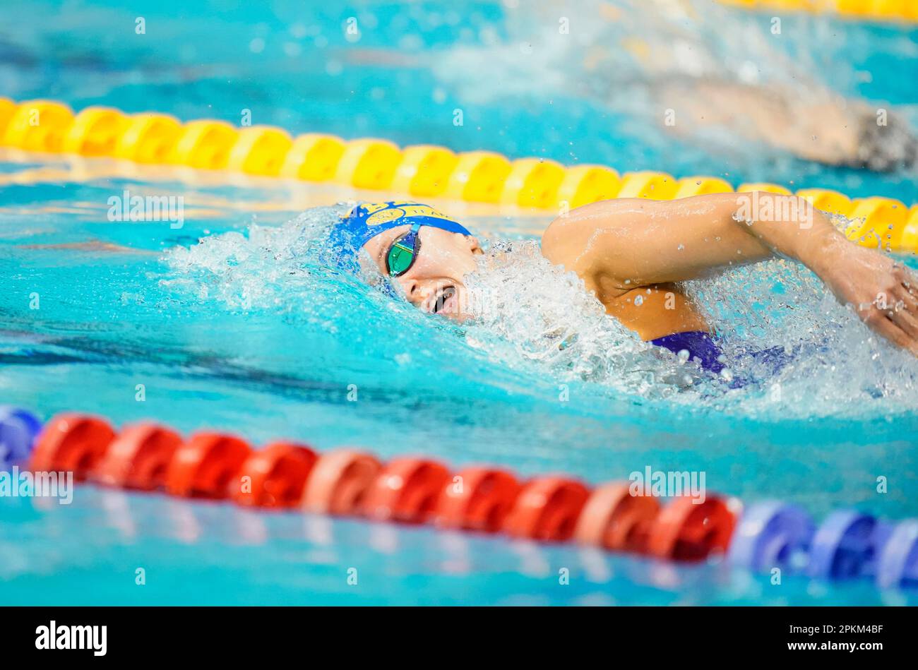 Jemima Hall in action in the Women's 400m Freestyle B Final on day five ...