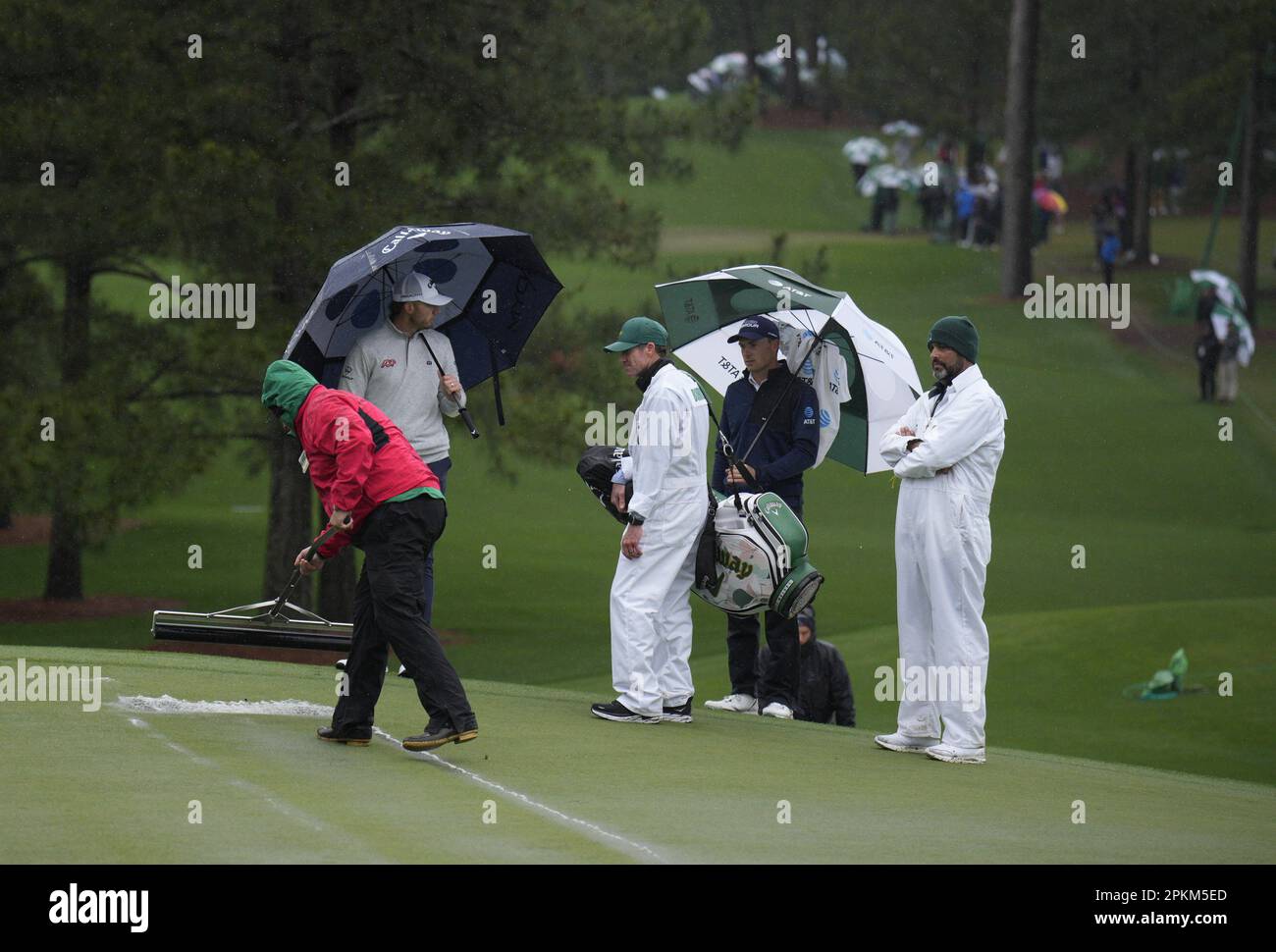 Augusta, United States. 08th Apr, 2023. Players Jordan Spieth (R) and ...