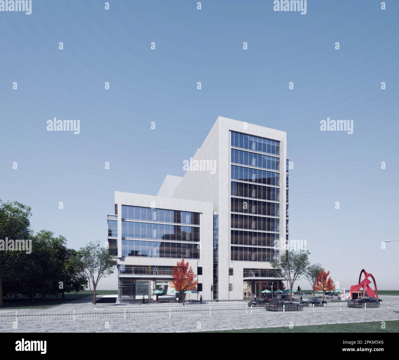 Buildings skyscrapers 3d rendering Stock Photo - Alamy