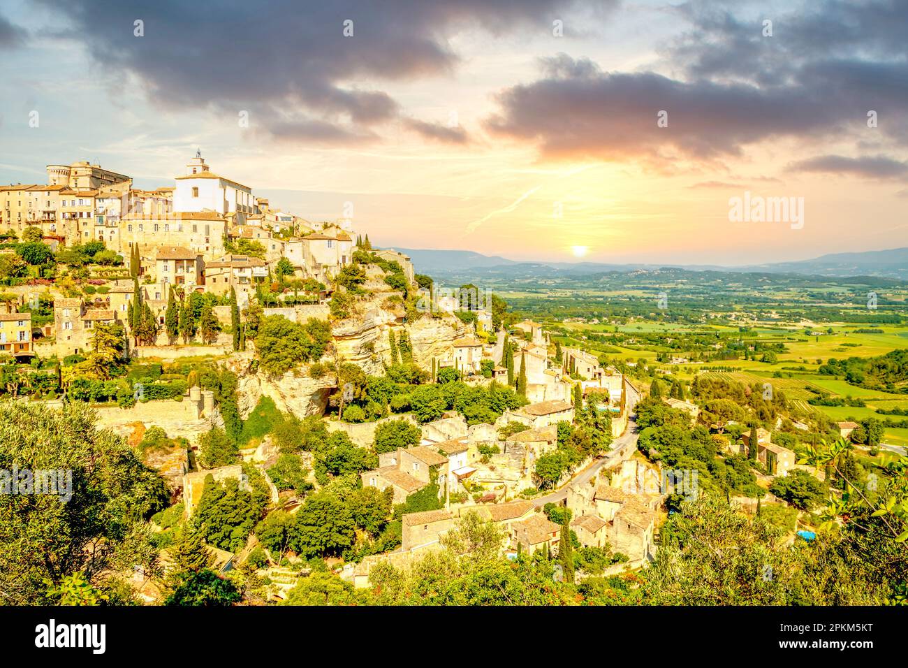 View over Gordes, France Stock Photo - Alamy