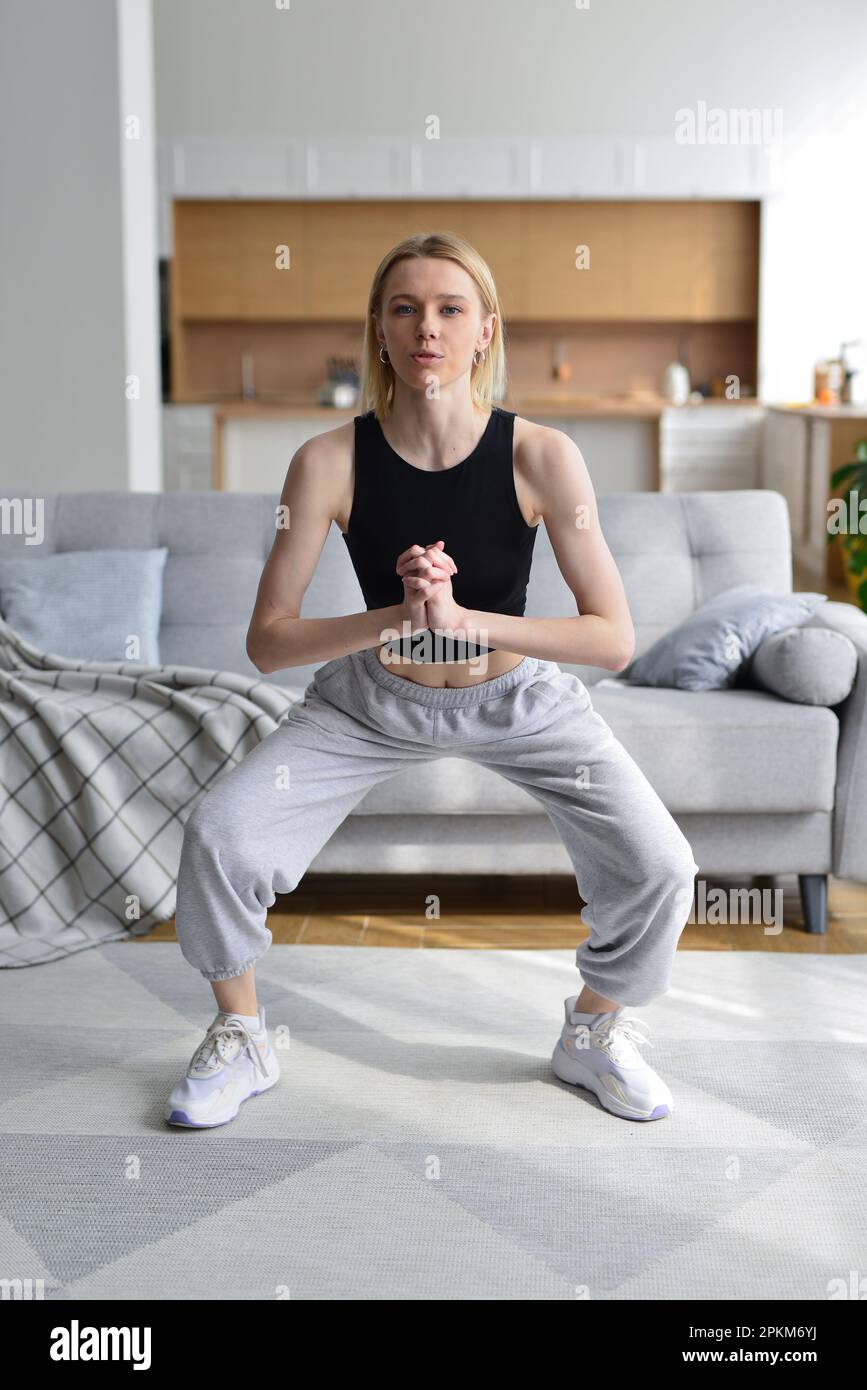 Half squat exercise hi-res stock photography and images - Alamy