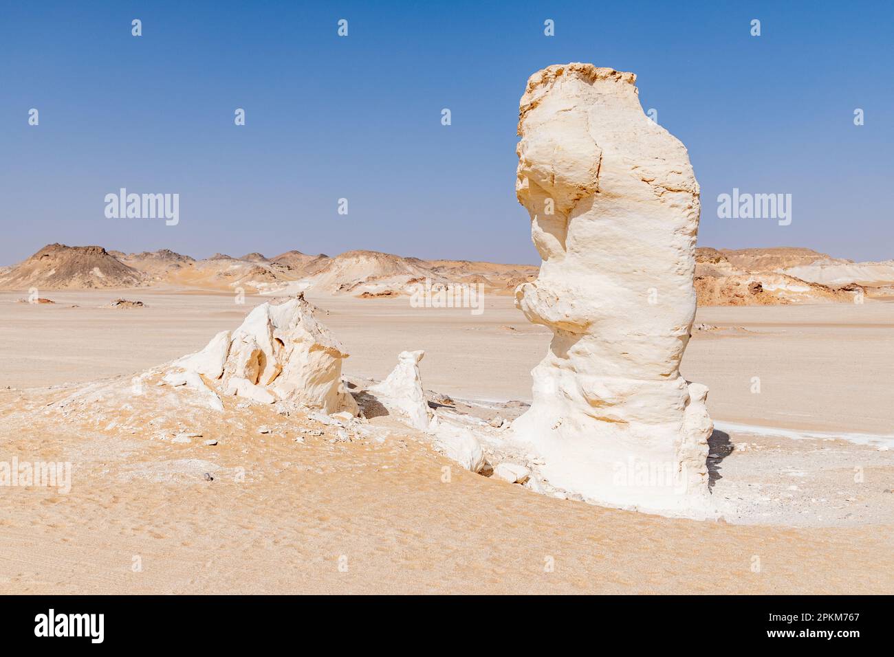 Chalk rock outcrops at the Crystal Mountain ridge in Egypt Stock Photo ...
