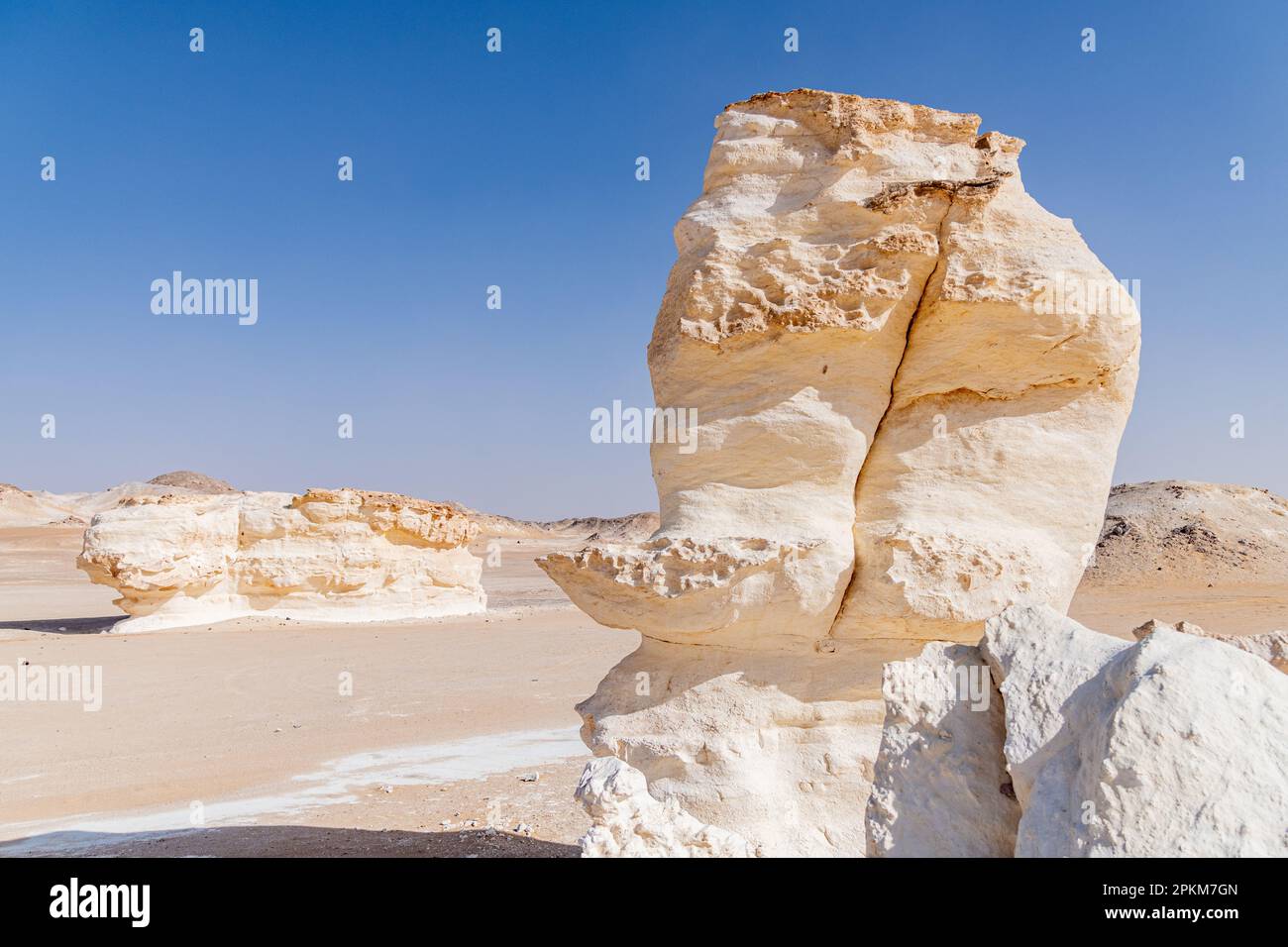 Chalk rock outcrops at the Crystal Mountain ridge in Egypt Stock Photo ...