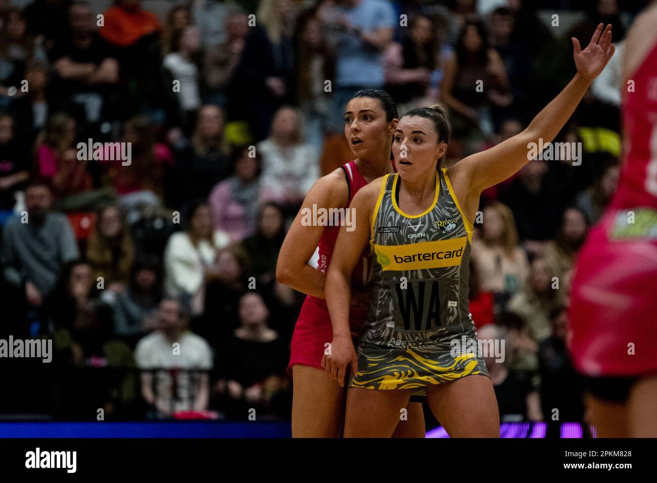 London, UK. 8th April, 2023. Ellie Rattu of London Pulse and Cassie ...