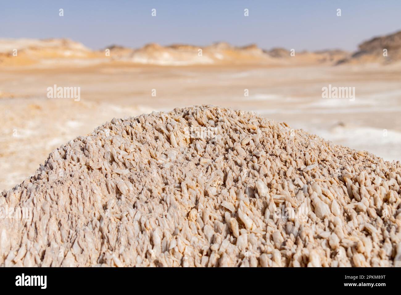 Quart crystal rock outcrops at the Crystal Mountain in Egypt Stock ...