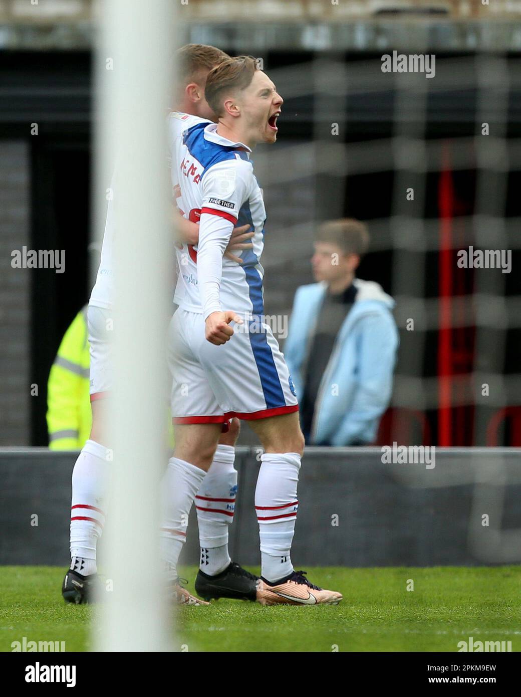 Hartlepool United's Dan Kemp celebrates after scoring their first goal ...