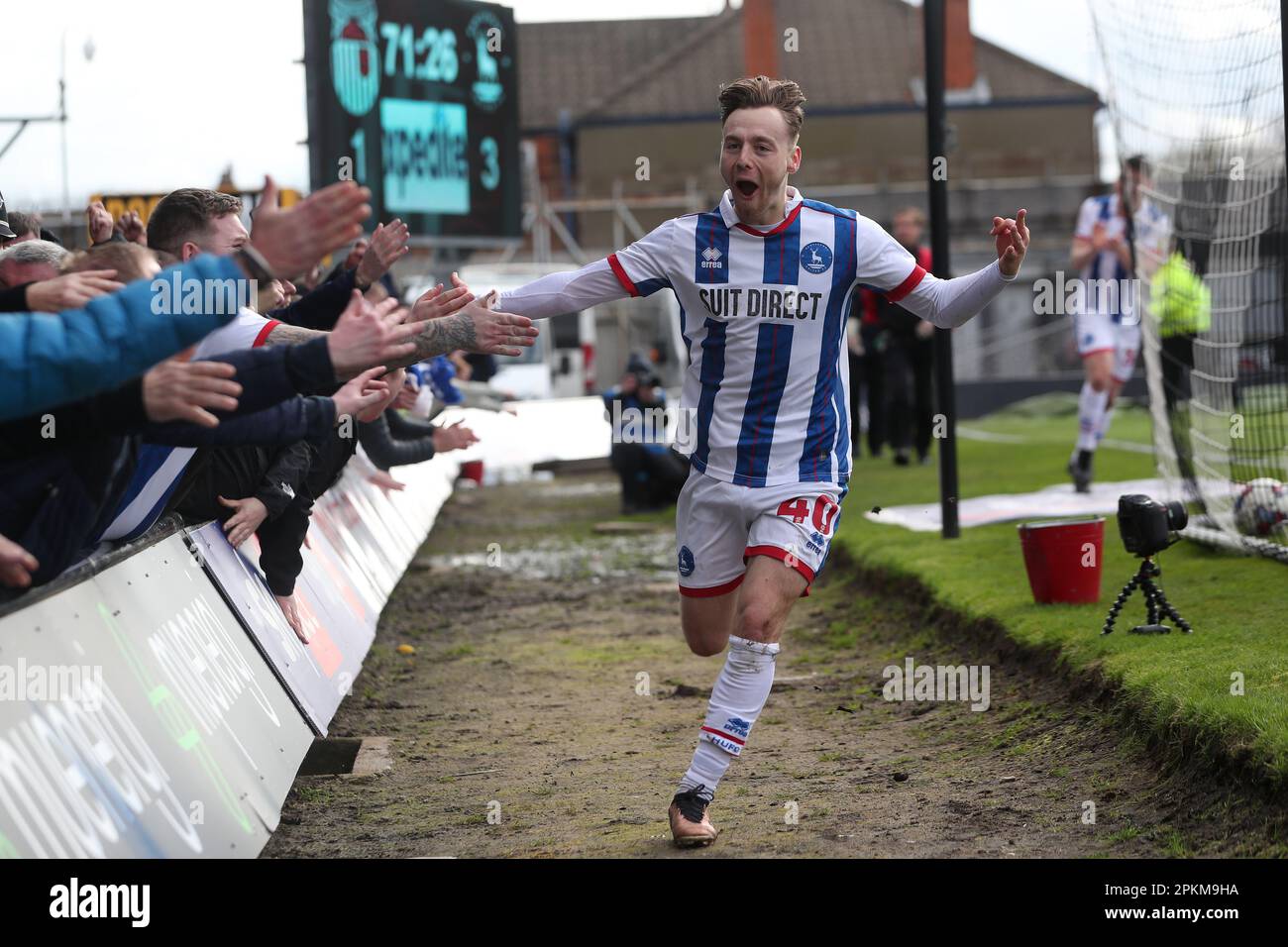 Hartlepool United's Dan Kemp celebrates after scoring his and their ...