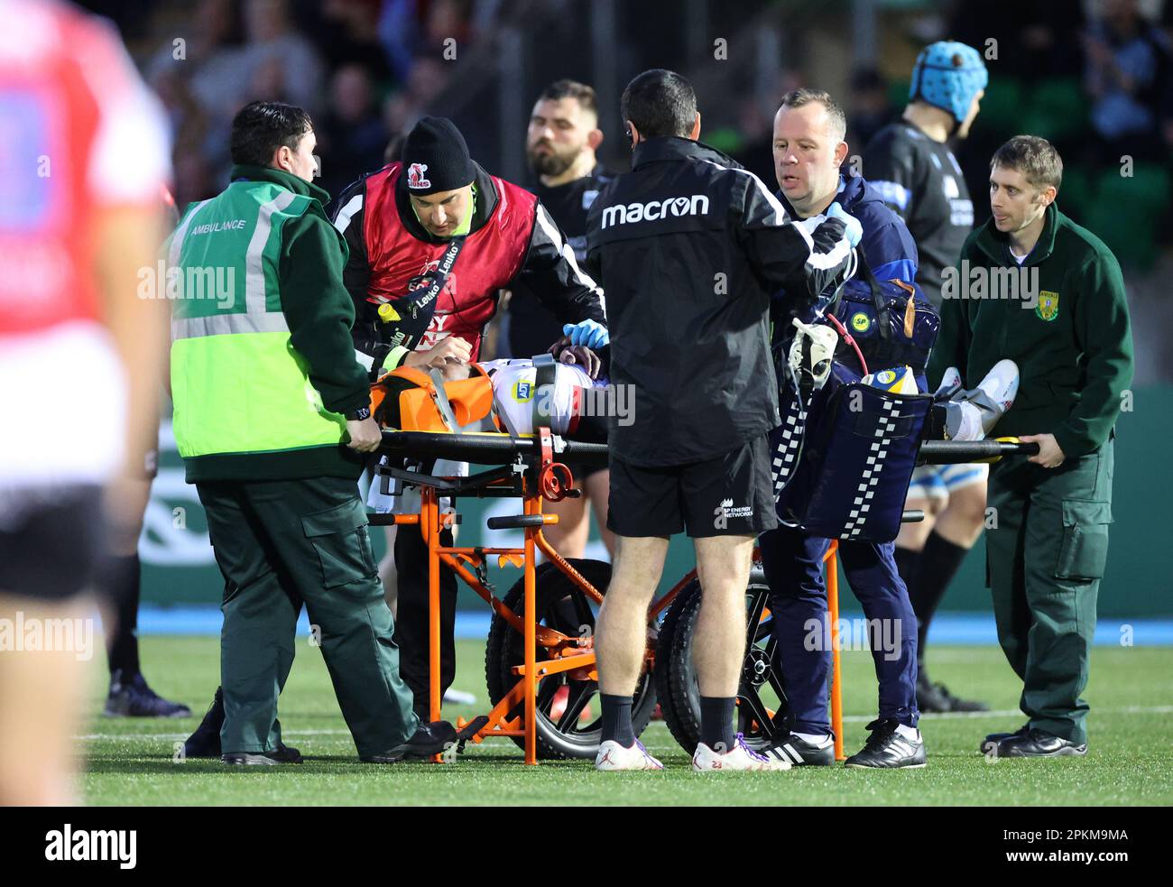 Lions' Rabz Maxwane leaves the game with an injury during the EPCR ...