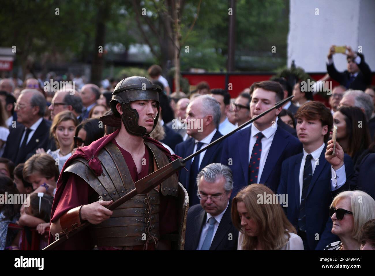 A Roman of the Brotherhood of the Holy Burial procession through the ...