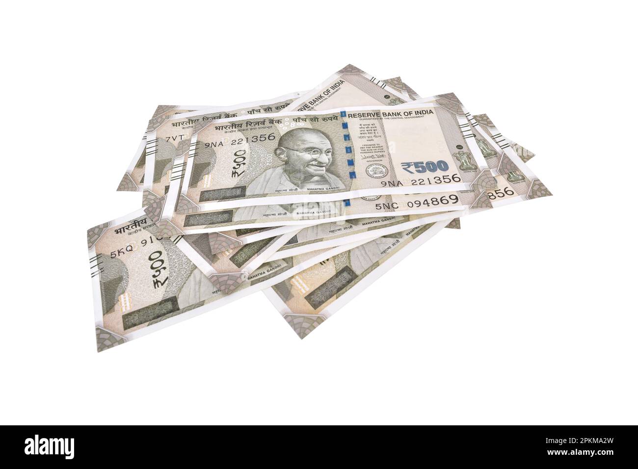 indian currency note perspective view isolated on white background ...