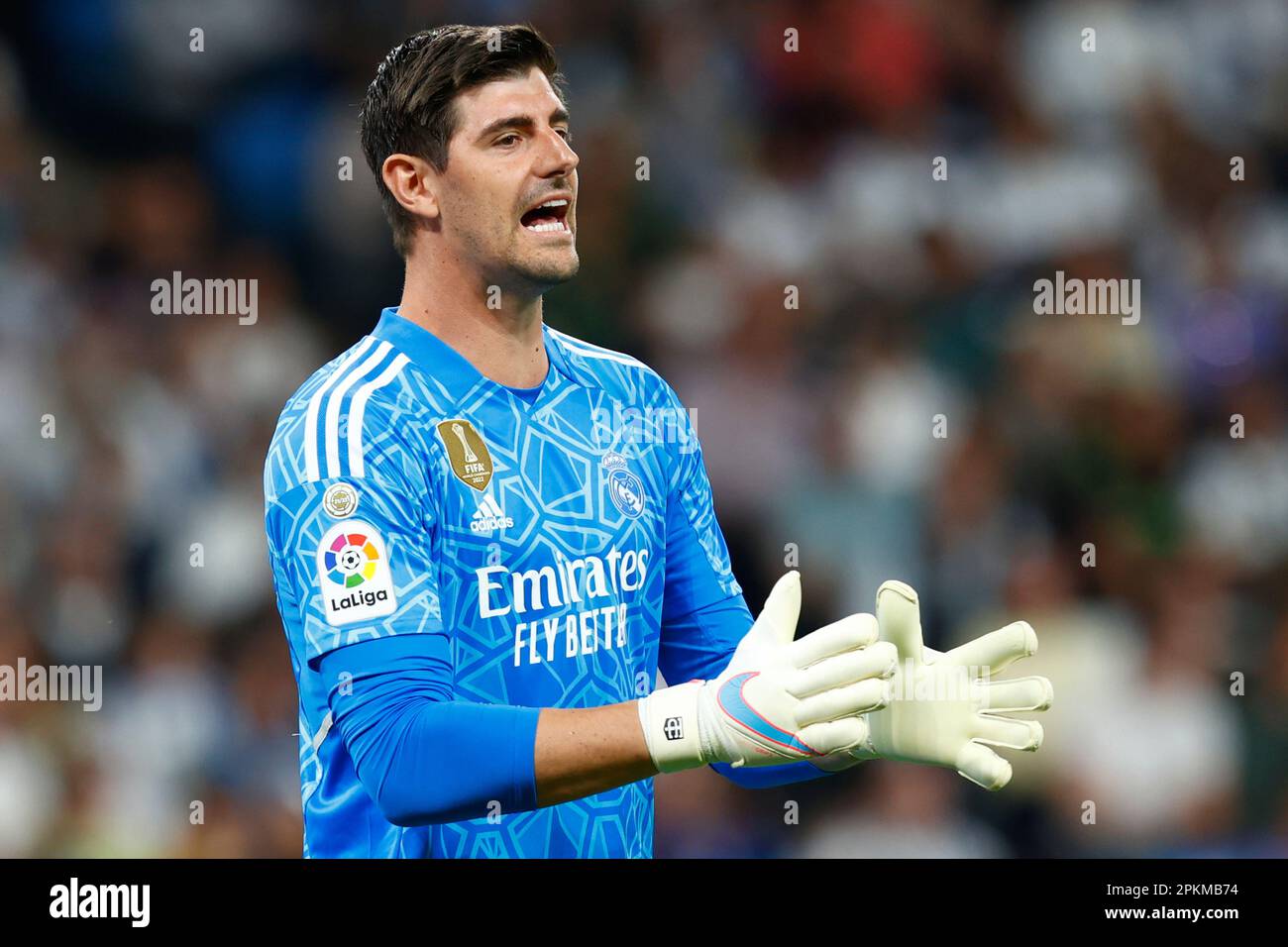 Thibaut Courtois of Real Madrid CF during the La Liga match between ...