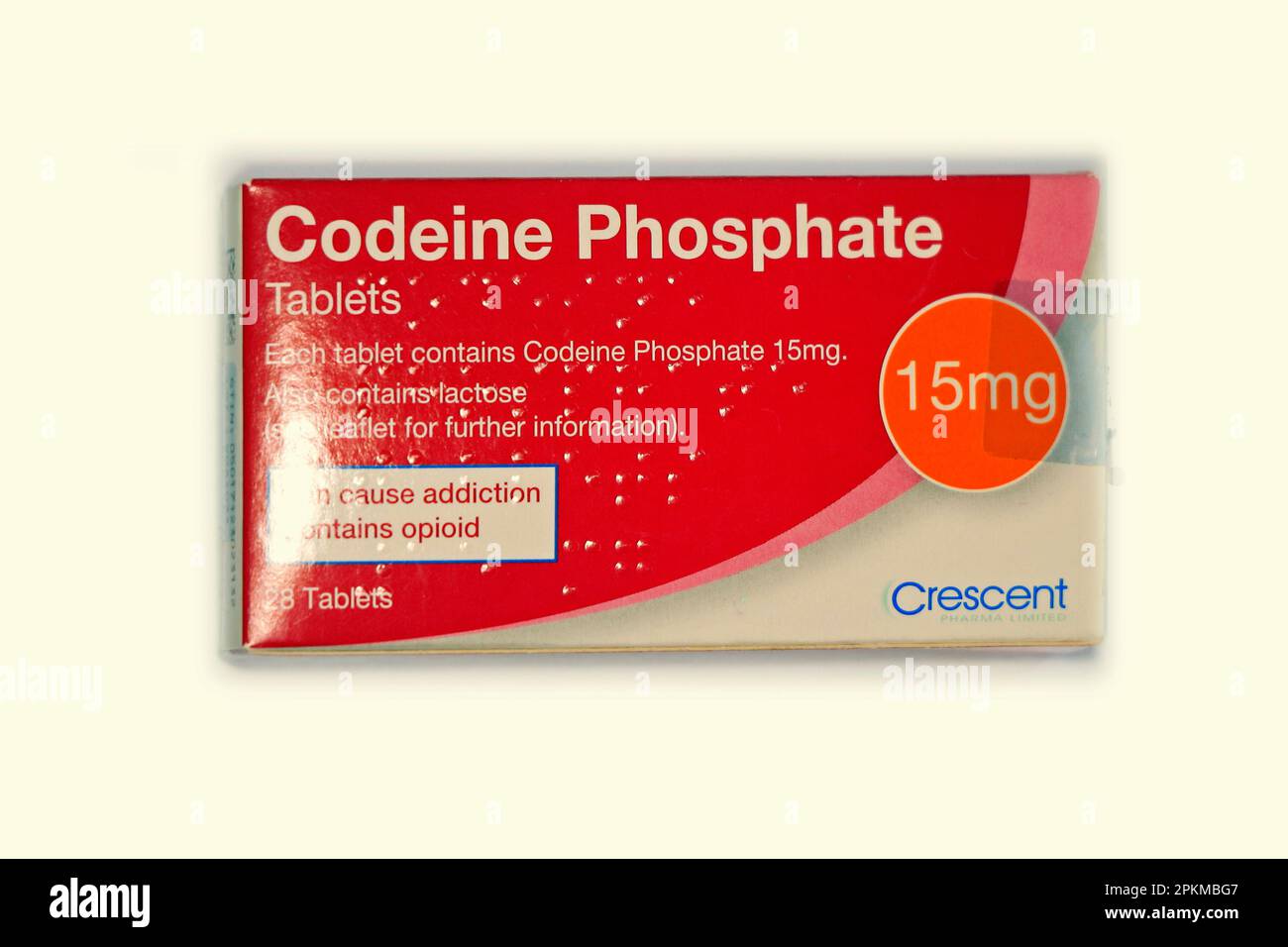 Codeine phosphate tablets packet, 15mg Stock Photo - Alamy