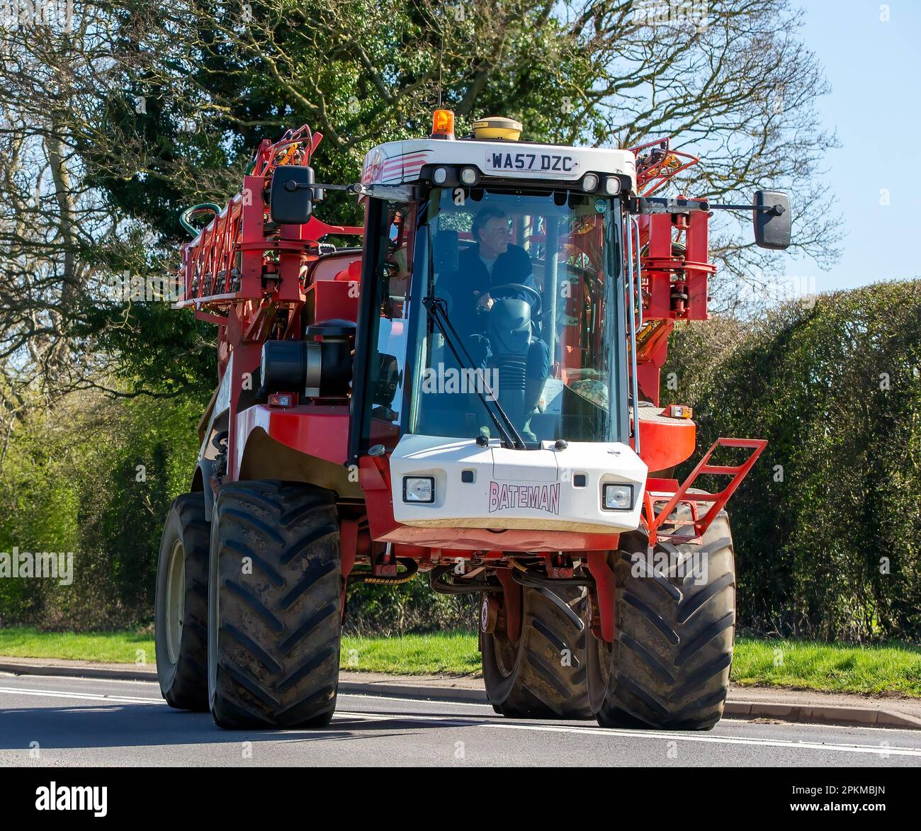 Bicester,Oxon, UK - April 7th 2023. 2007 Bateman Tractor travelling on ...